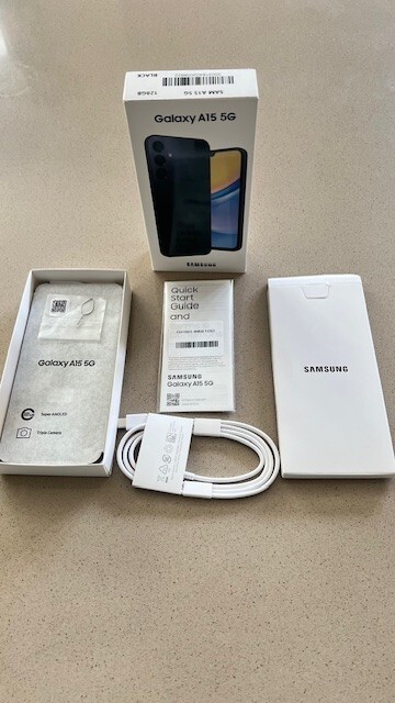 NEW UNLOCKED Samsung Galaxy A15 5G A156M 128GB Blue Black WARRANTY Dec ...