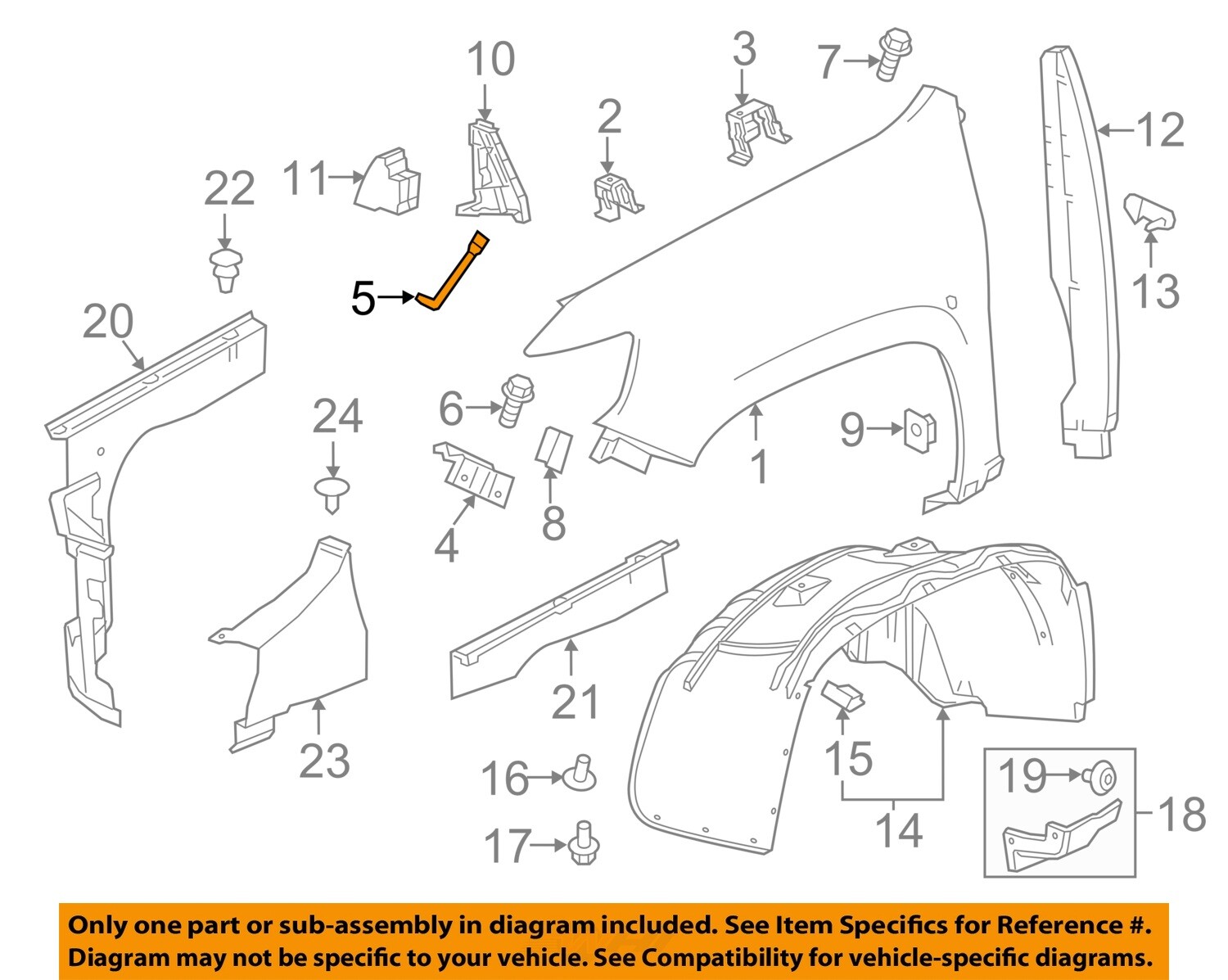 Chevrolet GM OEM 15-18 Colorado-Fender Lower Bracket Left 23431923 | eBay