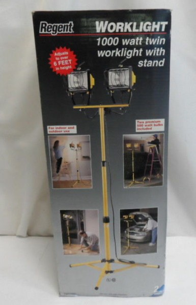 Double REGENT 1000 WATT TWIN WORKLIGHT WITH STAND (TQS1000) for sale ...