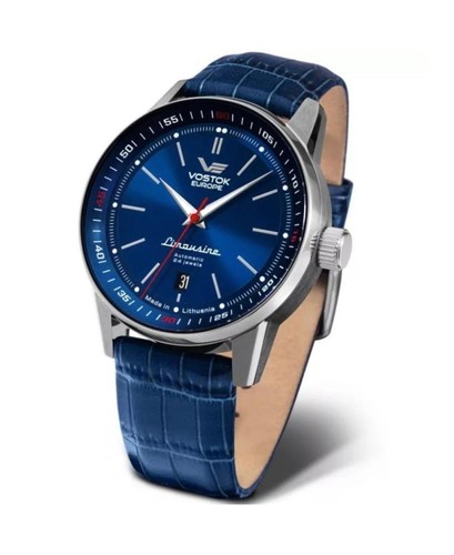 VOSTOK EUROPE Men Analog Automatic Casual Watch Classic Dress Blue Dial ...