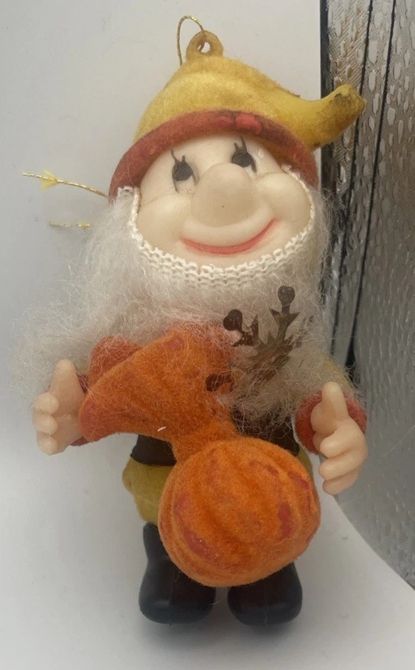 VTG Plastic Flocked Felt Dwarf Christmas Elves Santa's Helpers 4 ...