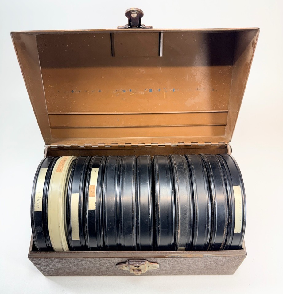 VTG Bell & Howell Metal Reel Storage Film Case Box For Super 8mm + 12 ...
