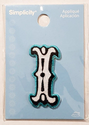 SIMPLICITY Embroidered Monogram-Style Letter Iron On Applique - I | eBay
