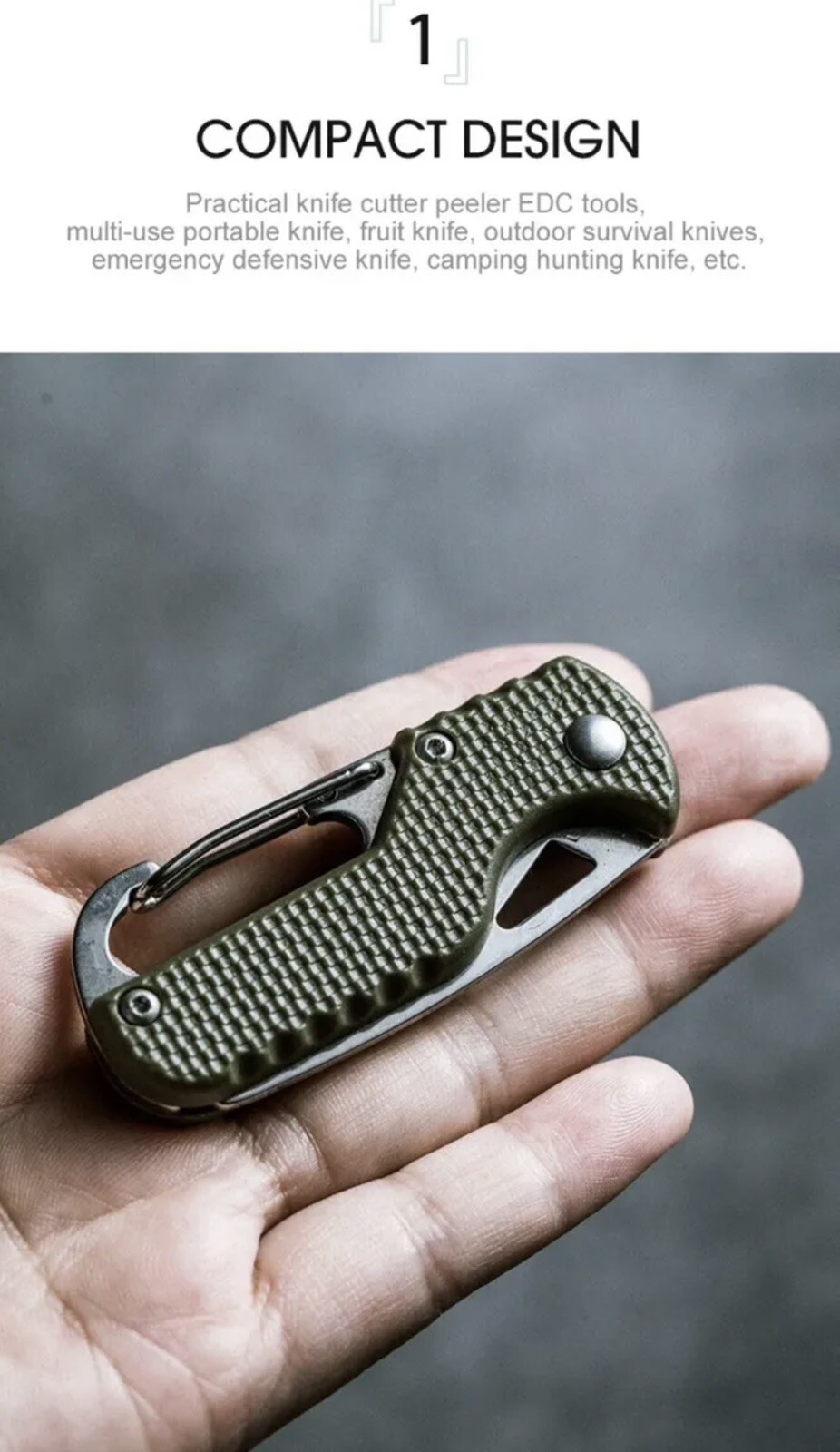 MultiTool Keychain Knife, Small Pocket Strap Cutter, Razor Sharp ...