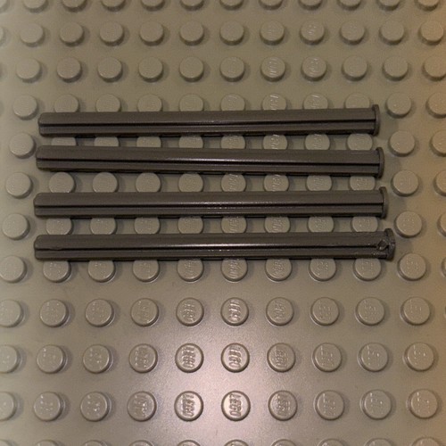 Lego Technic Cross Axle 8M With End Stop in Dark Stone Grey x 4 / PN ...