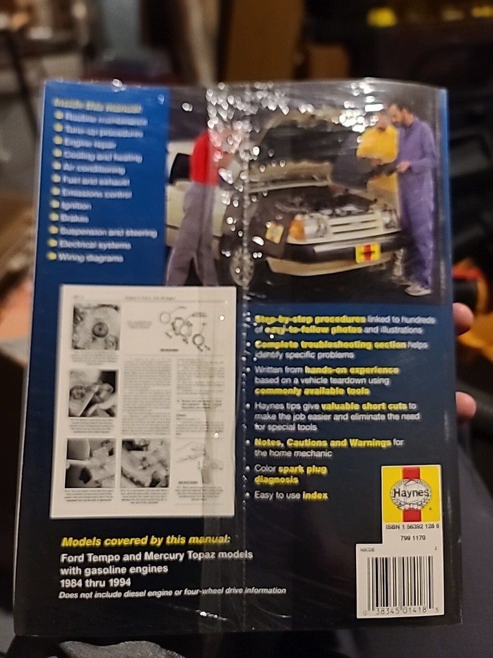 Haynes Auto Repair Manual Ford Tempo & Mercury Topaz 1984 thru 1994 | eBay