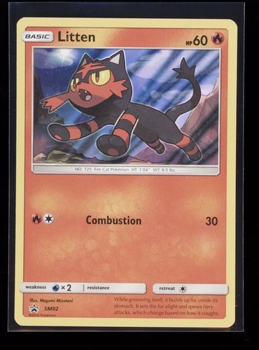 Litten SM02 Sm Promos Holo Pokémon Black Star Promo | eBay