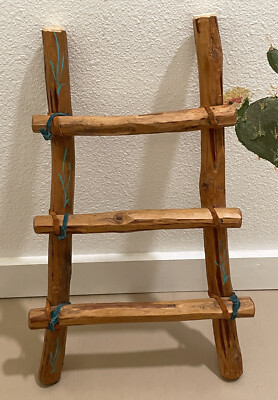Kiva Pueblo Style Decorative Ladder Rustic Primitive Pine Log Southwest ...