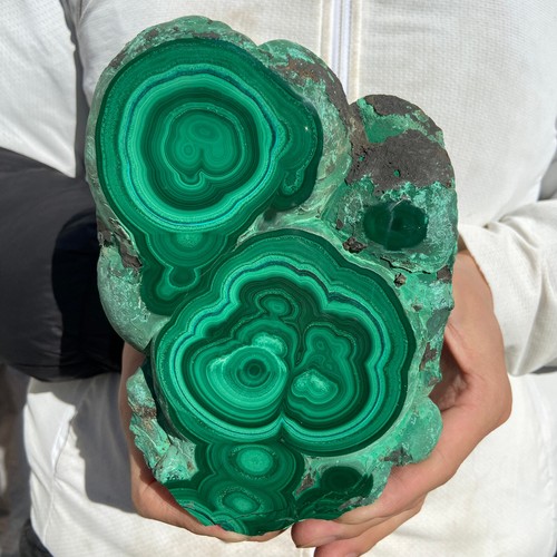 1350g Rare Natural Exquisite Malachite Crystal polishing Gem Rough ...