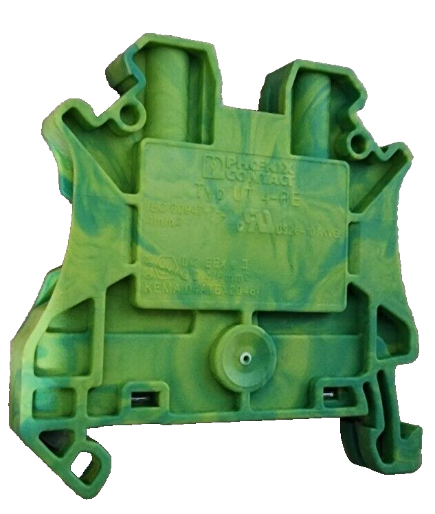 (Lot of 9) PHOENIX UT 4-PE / UT4PE CONTACT 3044128 GROUND TERMINAL ...