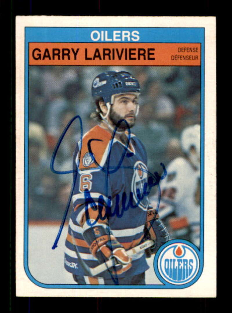 1982-83 O-Pee-Chee #116 Garry Lariviere AUTOGRAPHED!!! Oilers 543852 | eBay