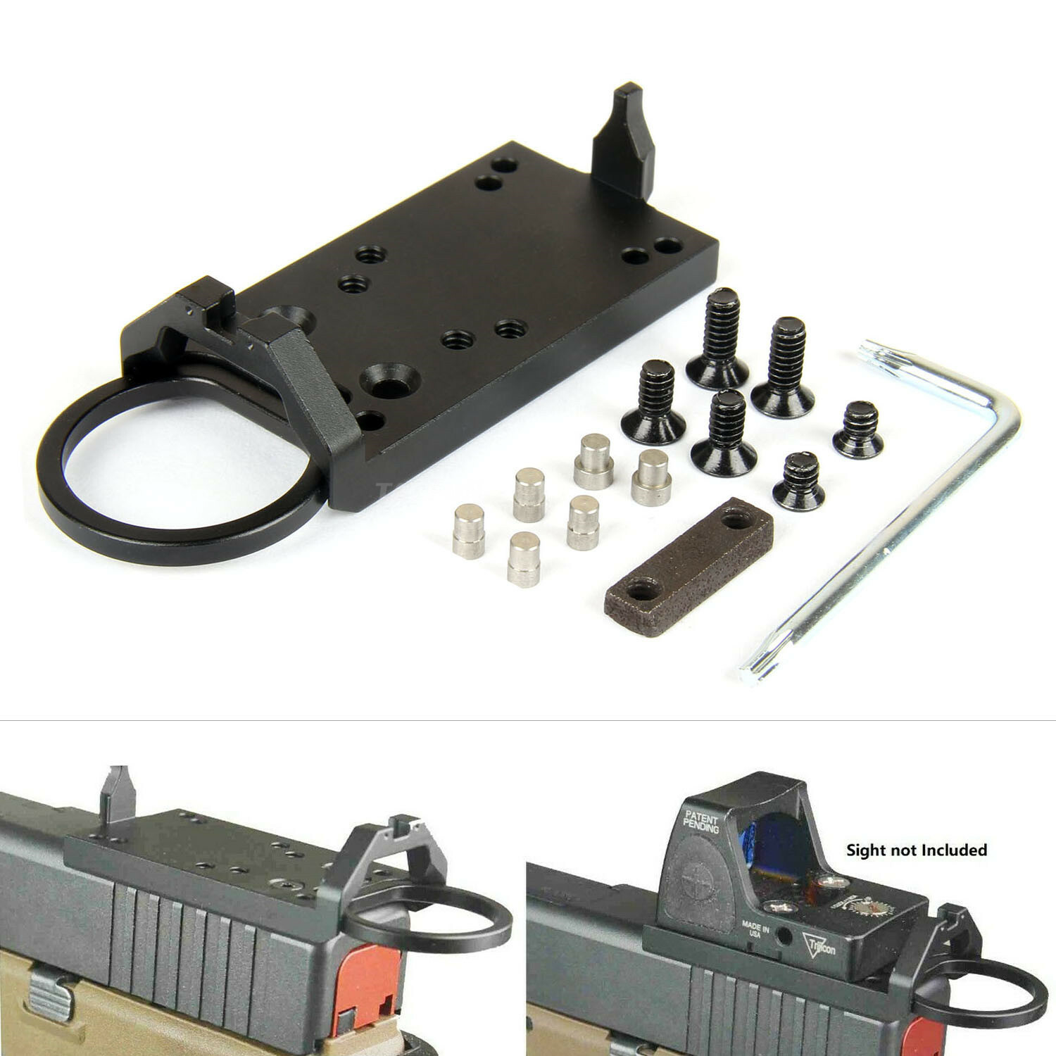 Optic Platform Plate Base Mount for RMR & Universal Dot Sight Fits Glock