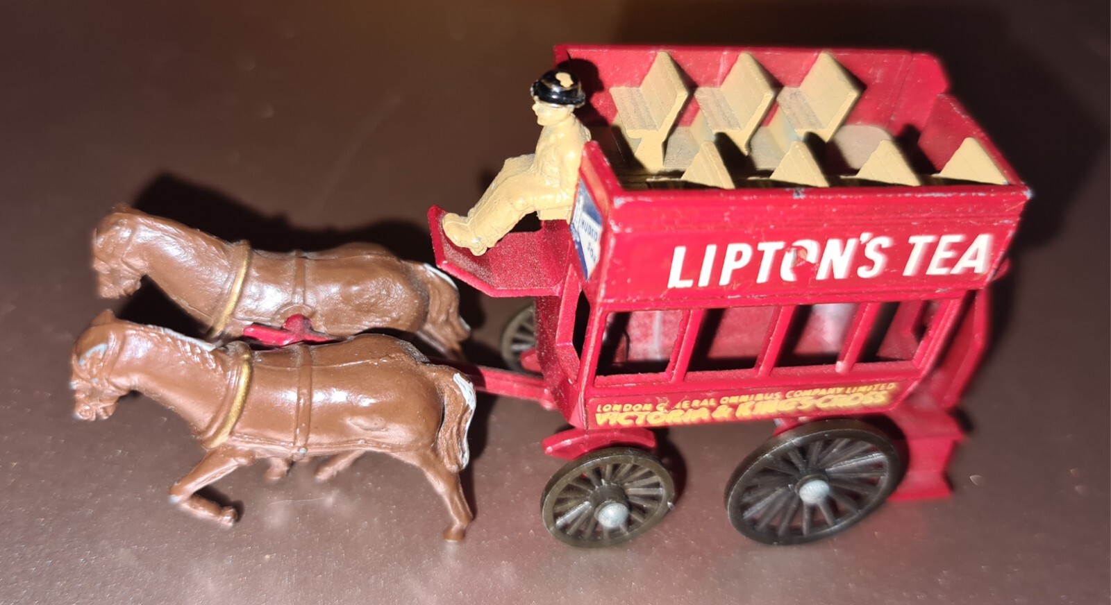 Matchbox Lipton's Tea 1959 Lesney London Horse Drawn Bus 1899 Ho 1/87 ...