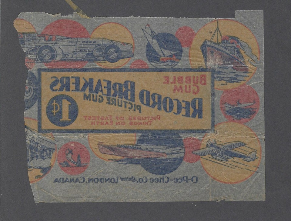 1933 O-Pee-Chee V139 Record Breakers Wrapper | eBay