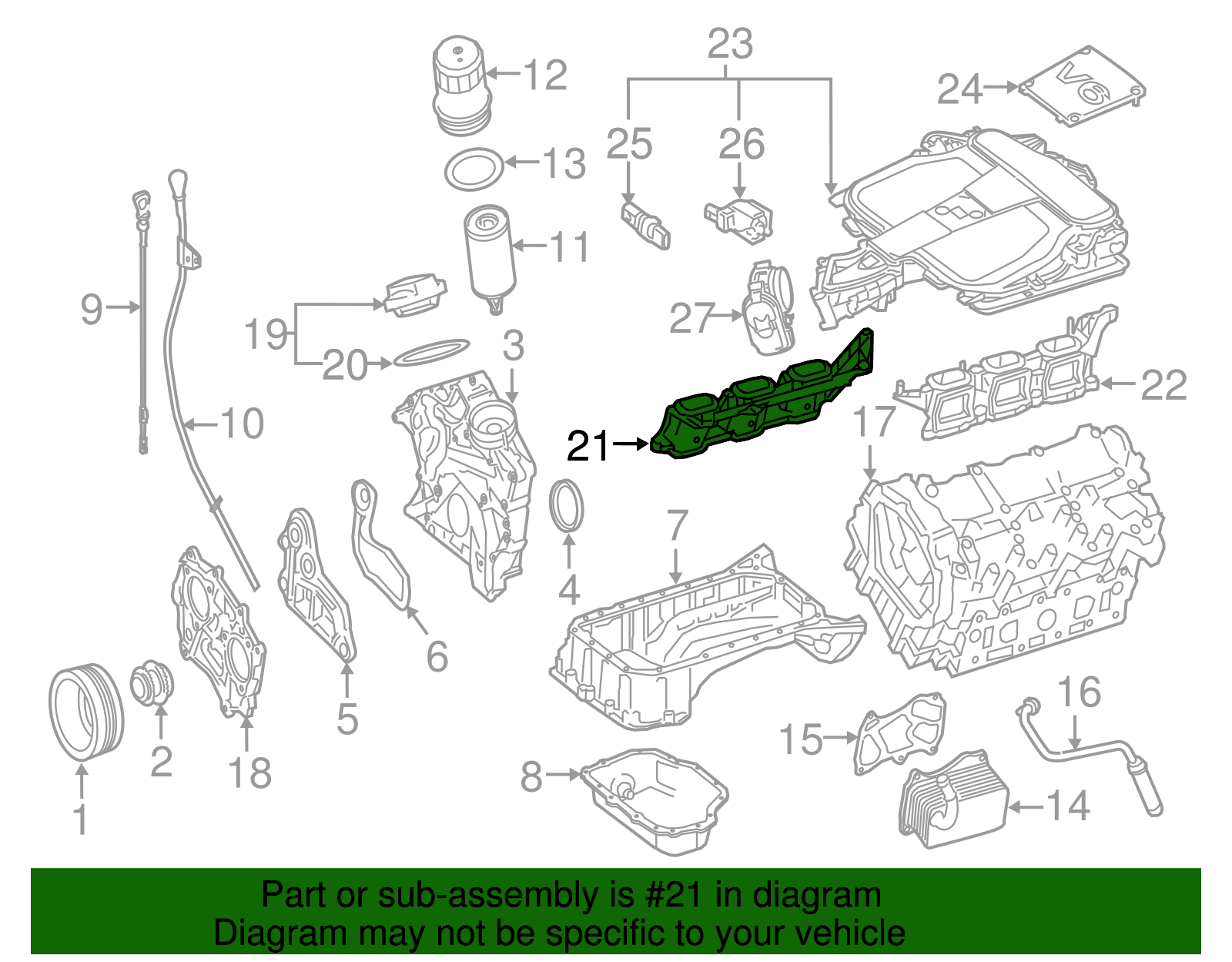 MERCEDES BENZ 2761401244 Genuine OEM Factory Original Intake Manifold ...