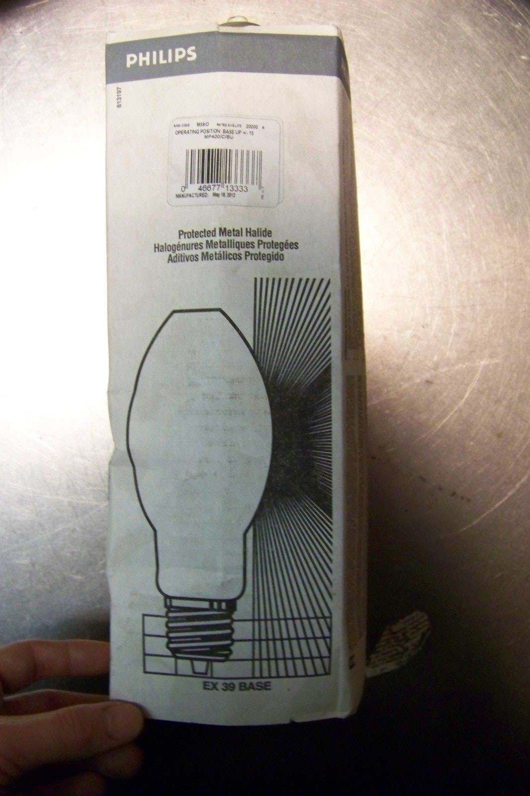 NEW Philips MP400/C/BU/P 400 Watt Pulse Start Protected Metal Halide ...