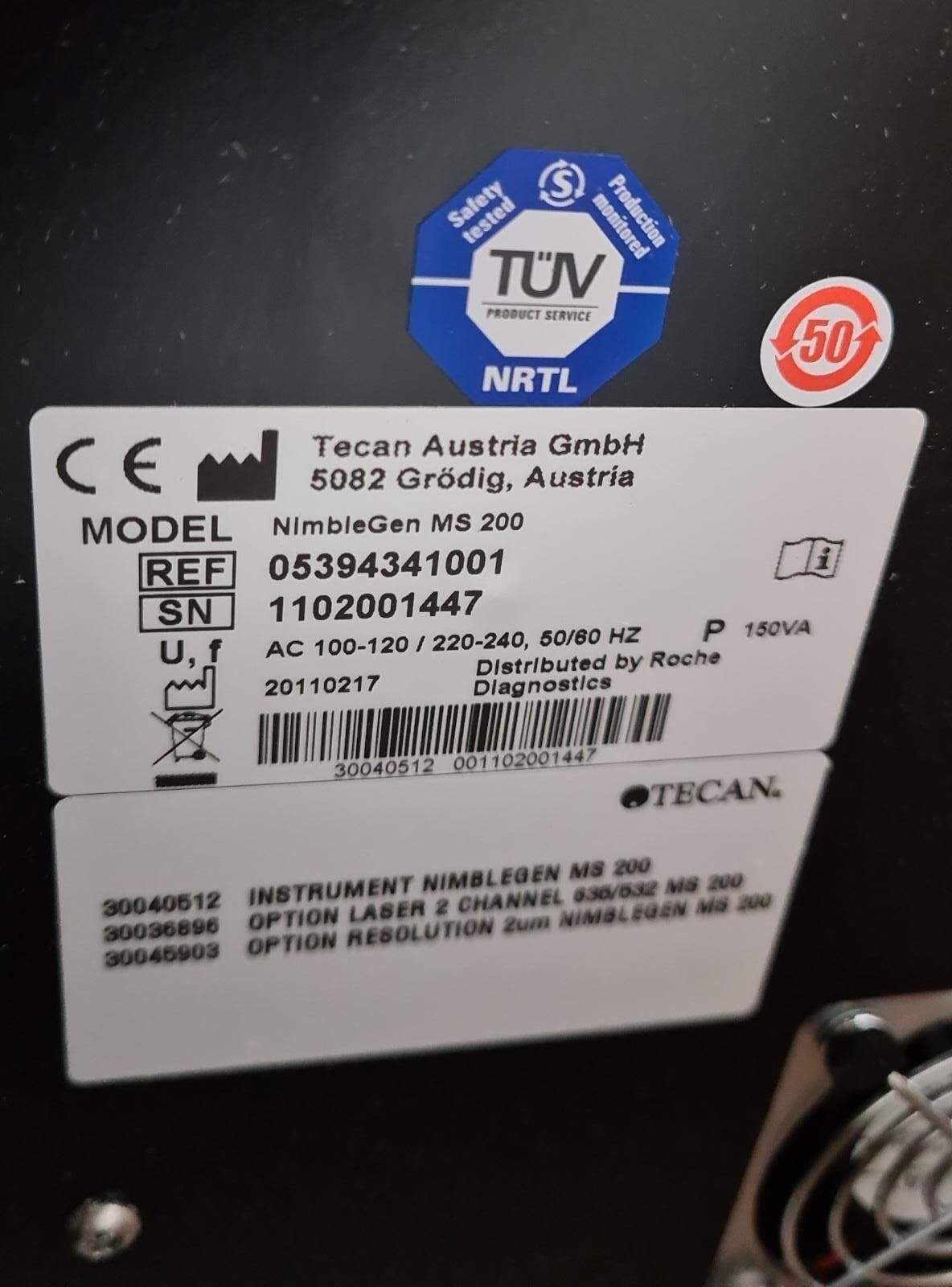 NEW - ROCHE NimbleGen MS 200 MICROARRAY DETECTION SCANNER 05394341001 ...