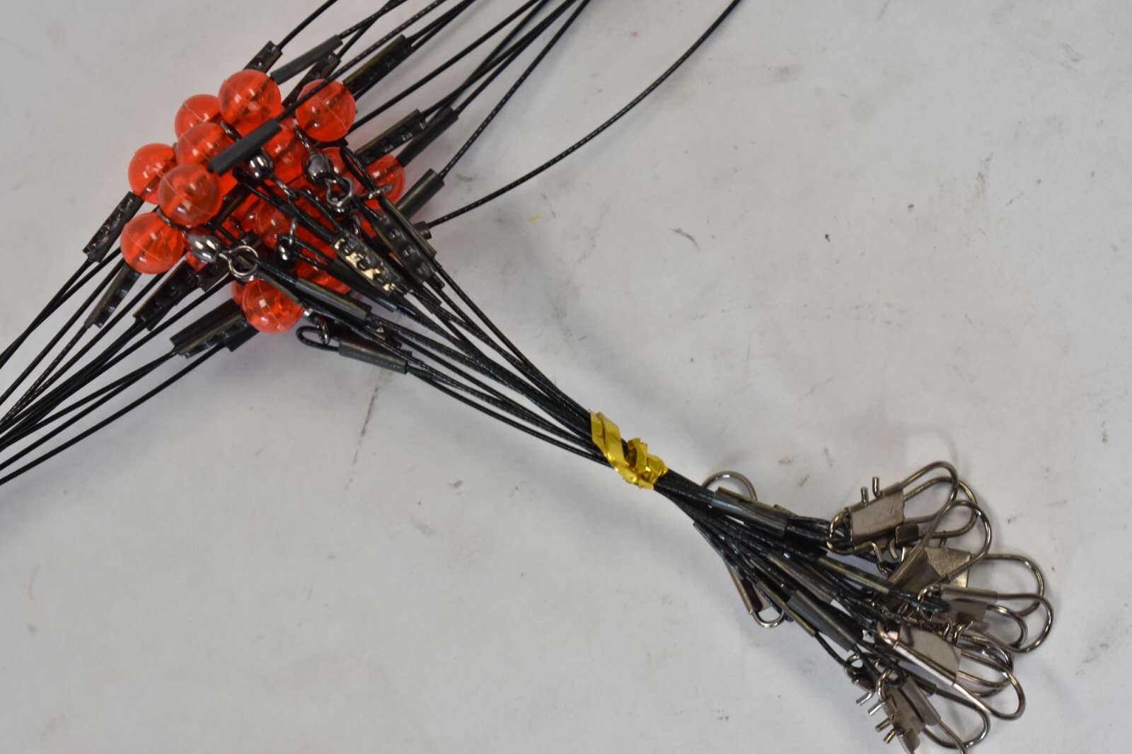 Fishing Gulf Rigs Black 2-Drop Steel Wire Rig 3 Barrel 12 Pack GRSD-2RB ...