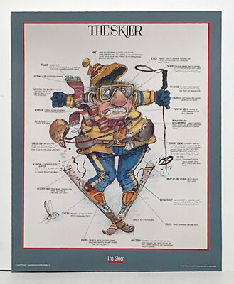 The Skier, Gary Patterson Poster, 1985 reproduction print | eBay