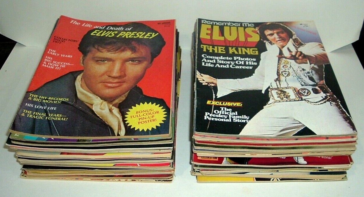 BOX LOT 45 vintage 1970s ELVIS PRESLEY MAGAZINES | eBay