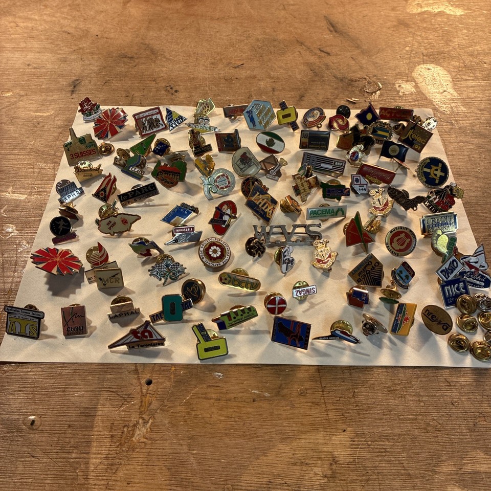 Classic Vintage Large Lot Off Mixed Pin Badges To Many To List Job Lot ...