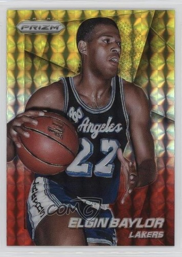 2014-15 Panini Prizm Yellow & Red Mosaic Prizm Elgin Baylor #198 HOF | eBay