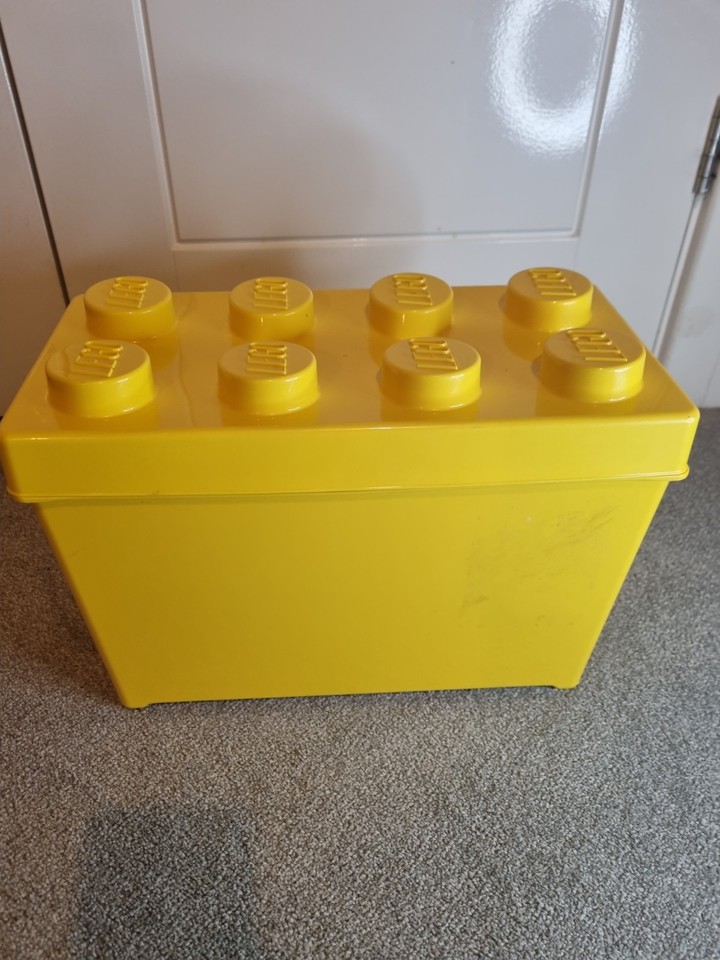 Lego 8 Stud Empty Storage Box Yellow Brick Stackable | eBay UK