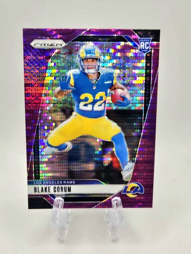 BLAKE CORUM ROOKIE PURPLE PULSAR PRIZM 2025 PRIZM FOOTBALL # LA RAMS | eBay