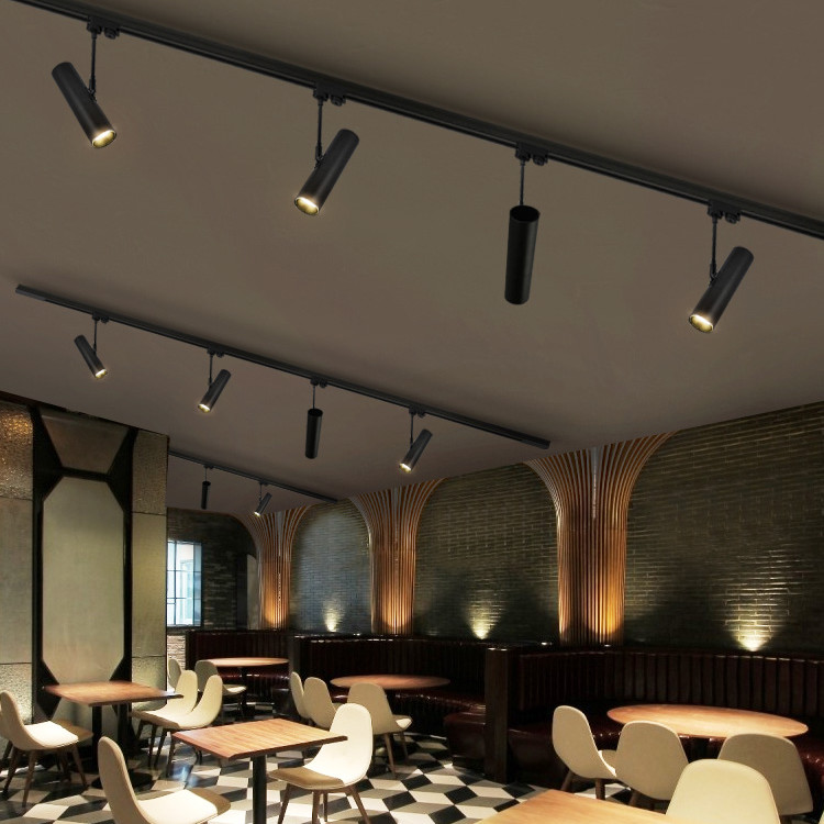 LED COB Ceiling Track Light Picture Orbit Rail Lamp Spotlight Jewelry ...