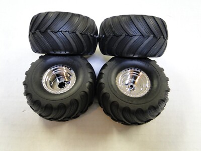 FITS TRAXXAS TRX-4MT 1/18 MONSTER TRUCK Wheels & Tires Chrome TRX4M ...