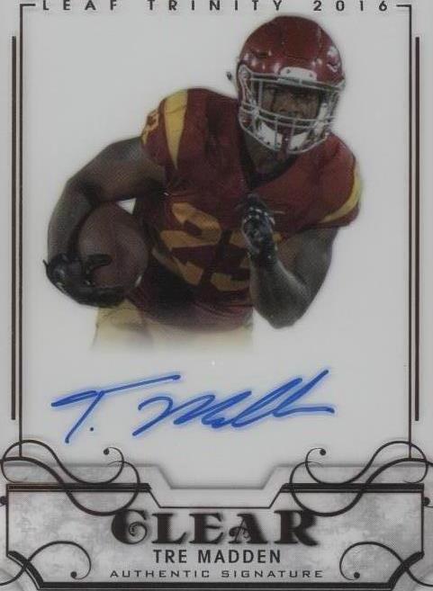 2016 Leaf Trinity - Clear Autographs Tre Madden #CA-TM1 Bronze (AU, RC ...