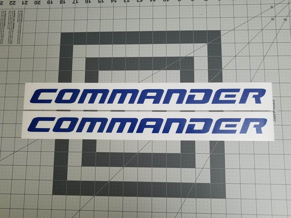 2pcs COMMANDER Decal Vinyl Stickers for AVT Vehicles Motorcycles ...