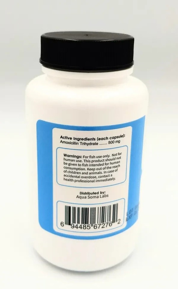 FOR FISH Aquariums & FISH Tanks Fix AMoxil 500mg/100 CT Made in USA, US ...