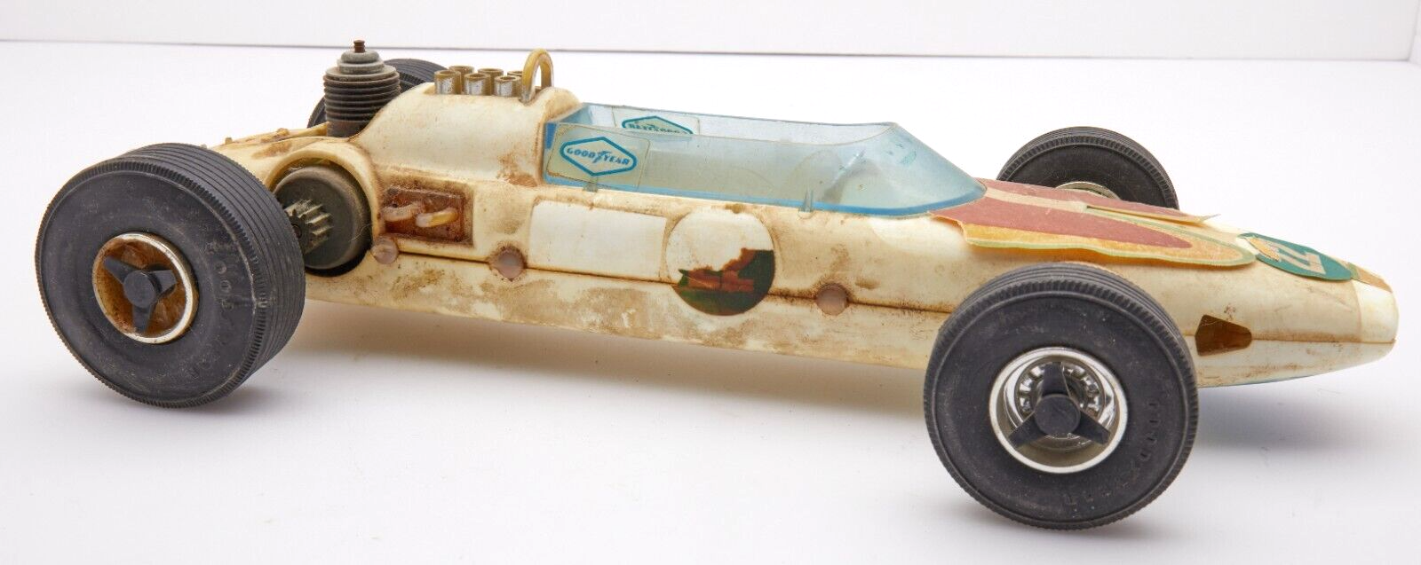 Testors gas GOOD YEAR Indy 500 Racer tether car Motor Good Rare READ ...