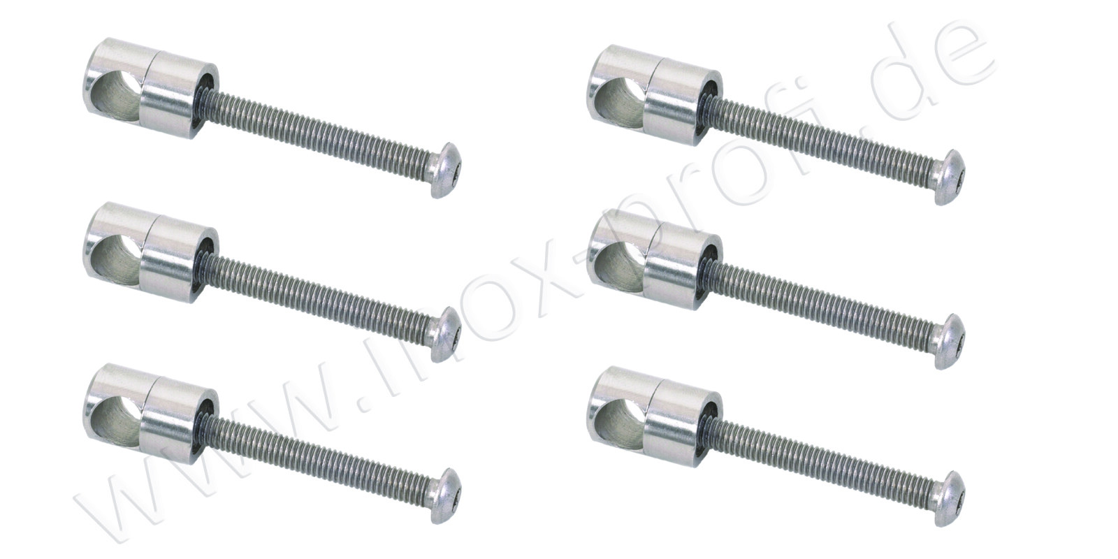 Stabhalter für Rundstäbe mit Schraube M6 x 50 mm, 6er Set, versch ...