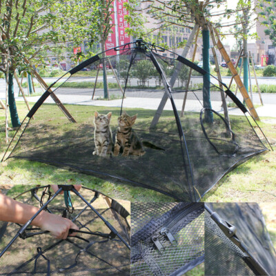 Portable Pet Cat Happy Habitat Playpen Puppy Indoor Outdoor Mesh Play ...