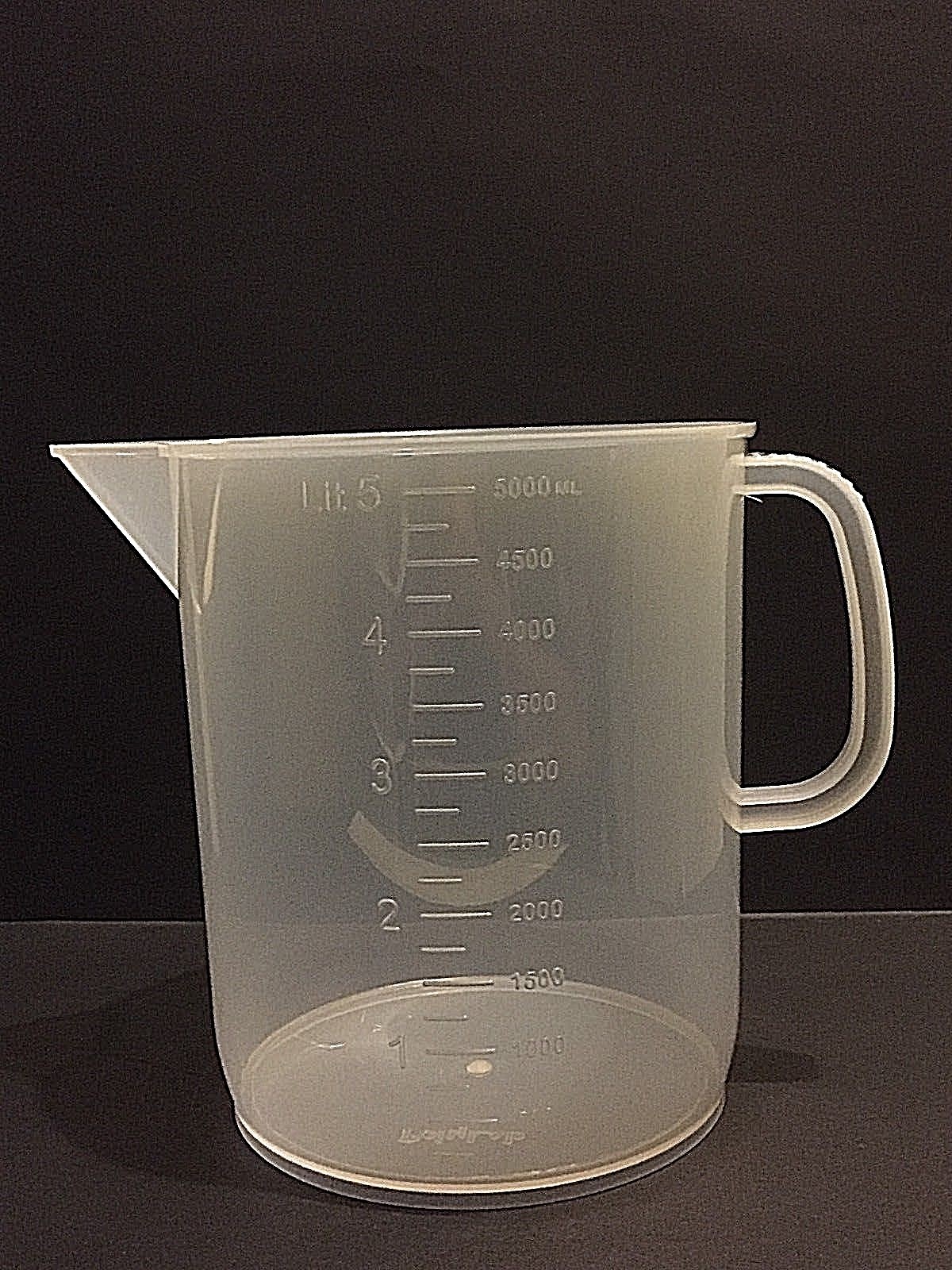 Measuring Jug 5 LTR Polypropylene, Fully Autoclavable Plastic for ...