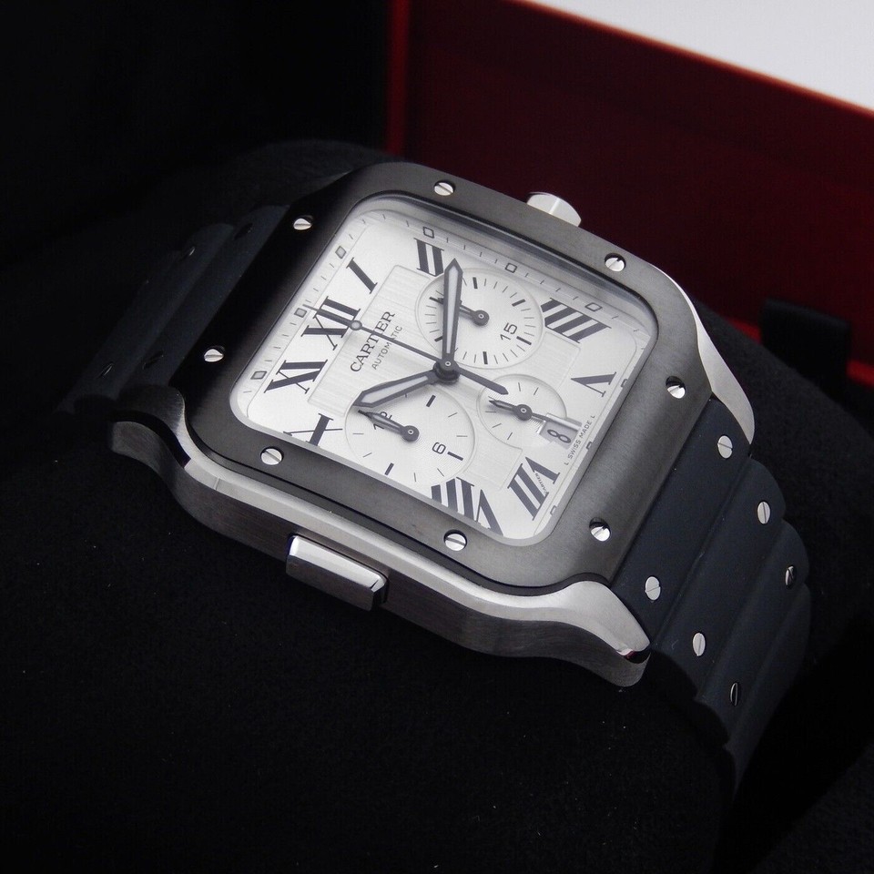 Cartier Santos De Cartier Chronograph Watch WSSA0017 ADLC Complete 2023 ...