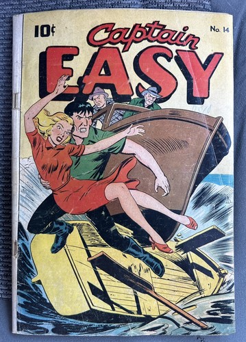 1948 CAPTAIN EASY #14 G/VG Golden Age Good Girl Art Comic ROY CRANE ART ...