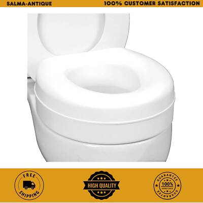 HealthSmart Enhanced Comfort 5 Raised (Round) Toilet Seat Riser | 3 ...