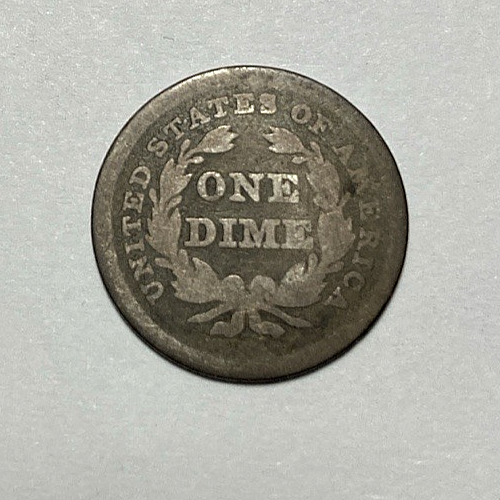1838 Seated Liberty Dime Small Stars Full Rim Good+ | eBay