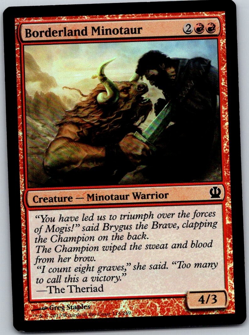 Magic the Gathering Foil Borderland Minotaur Theros MTG Free Shipping ...