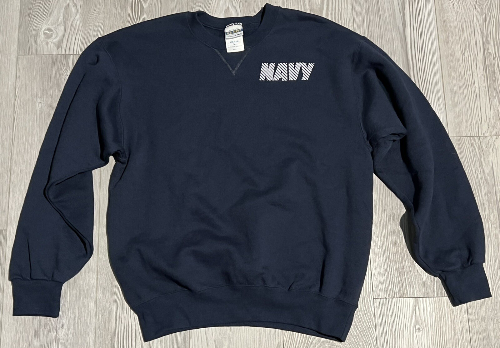 Vintage US Navy Sweatshirt Military Soffe Size Medium - Gem