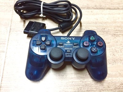 Playstation 2 SONY Genuine Controller DualShock 2 Blue PS2 Good ...