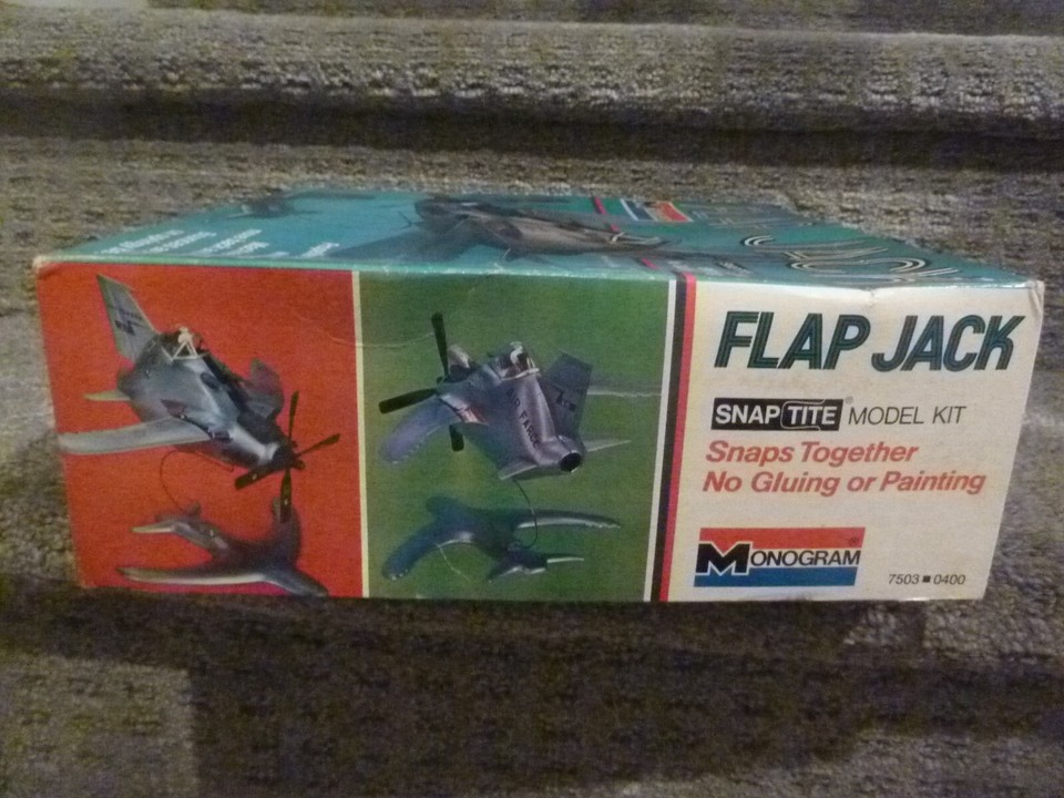 Flap Jack Model Plane 1973 Monogram Mattel Snap Tite Model Kit #7503 ...