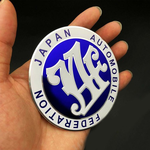 1x Metal Blue JAF Japan Automobile Federation JDM Car Trunk Emblem ...