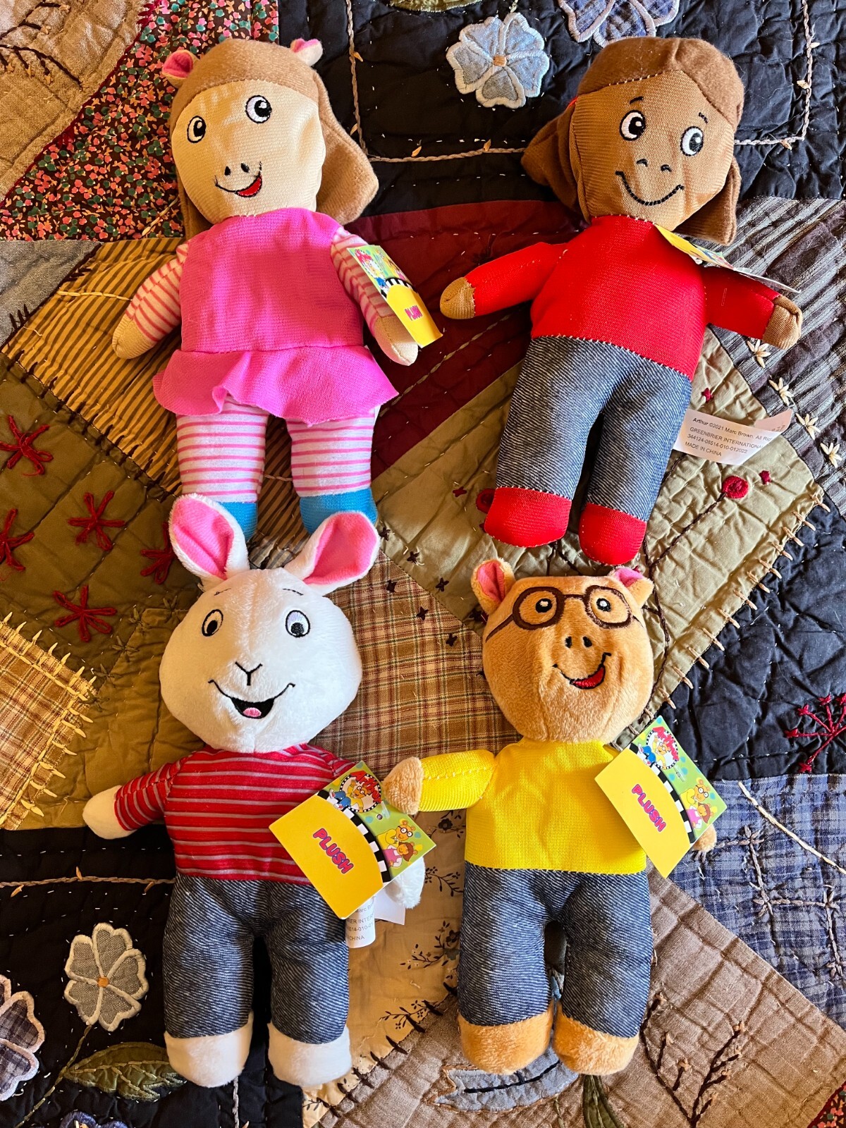 Lot of 4 PBS KIDS Arthur Plush Buster Francine Frensky D.W. 9" Plush ...