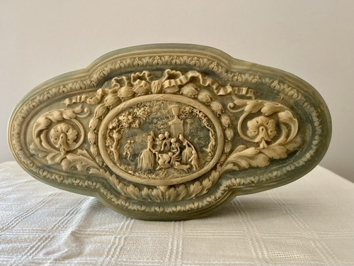 Vintage 1970's Genuine Incolay Stone Jewelry/Trinket Box Hand Crafted ...