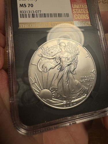 2024 Silver Eagle ASE Star Privy NGC MS70 Red Book, Black Core | eBay