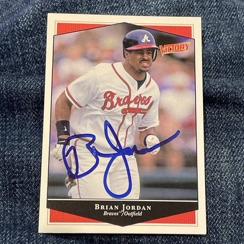 1999 Upper Deck Victory #37 Brian Jordan AUTO On Card Signed Autograph ...